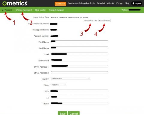 Check Your Ometrics Billing Information | Support | Ometrics